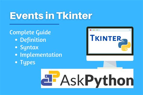 bind and events in tkinter askpython