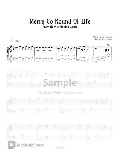 Joe Hisaishi [intermediate] Merry Go Round Of Life 人生のメリーゴーランド 인생의