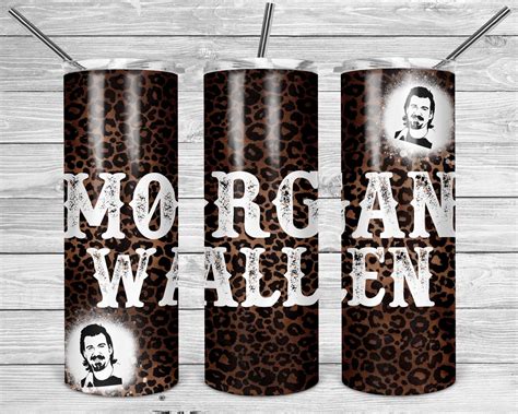 Morgan Wallen Leopard Print 20oz Skinny Tumbler Sublimation Etsy