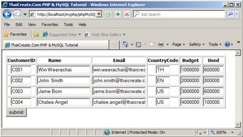 php mysql multiple rows edit update record