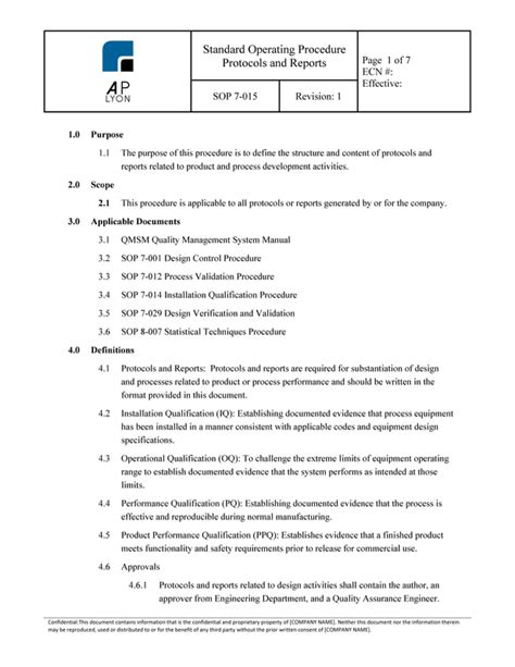 Validation Report Format