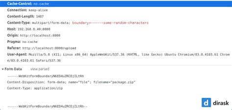 💻 how to get or set boundary in multipart form data from formdata dirask