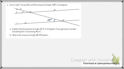 Solved Lines K And ℓare Parallel And The Measure Of Angle A B C Is 19