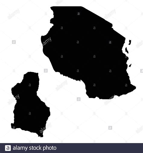 Vector Map Tanzania And Dodoma Country And Capital Isolated Vector