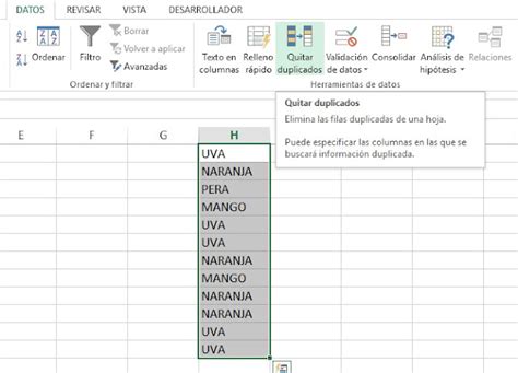 como eliminar filas duplicadas en excel