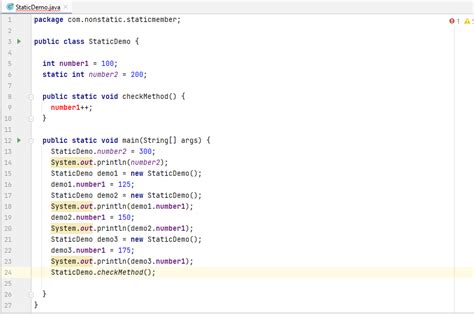 can we use a non static variable inside the static method codez up