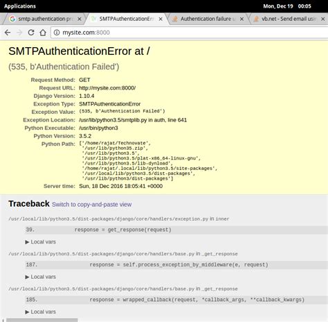 python 使用zoho smtp和django进行身份验证失败 it工具网