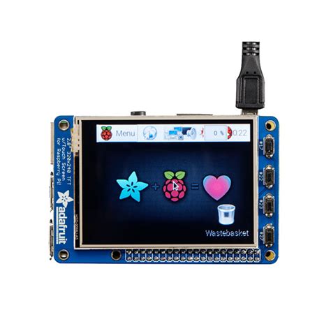 adafruit 2298 pitft 2 8 320x240 tft touch display raspberry pi 2 and 3