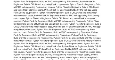python flask for beginners build a crud web app using flask udemy