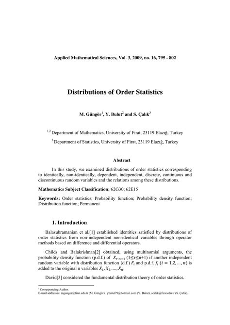 からお 【中古】 vol iii order statistics based on weakly dependent data：バリ