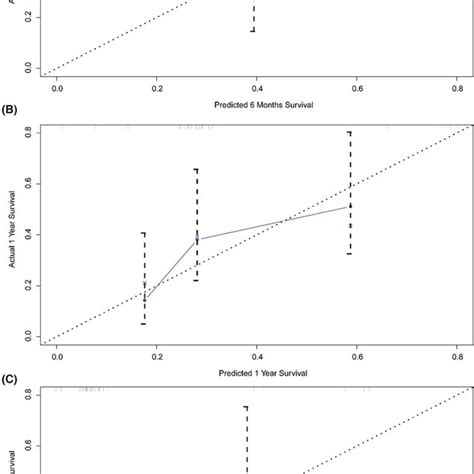 The Calibration Curve For Predicting Patient Survival At A 6 Months