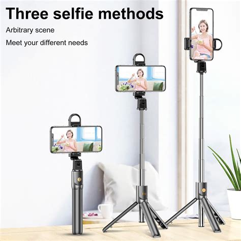 Buy K10s 6 In 1 Wireless Bluetooth Selfie Stick With Light Ring Tripod