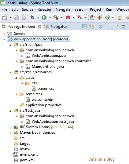 spring boot custom spring boot application package