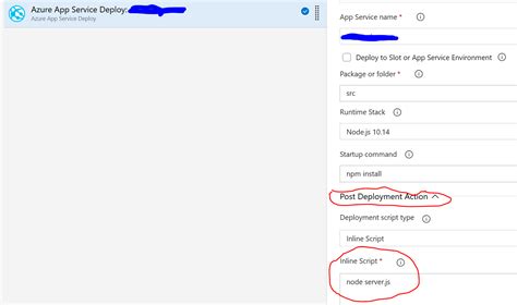azure webapp linux permission denied error when running node js