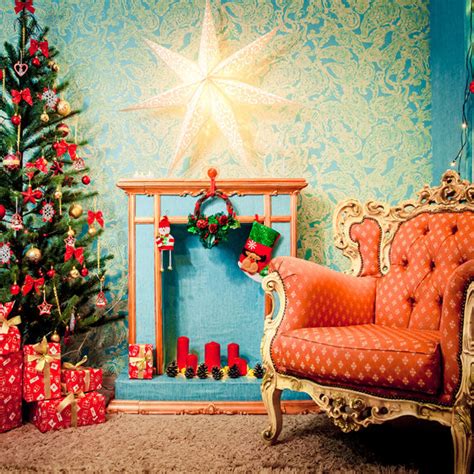 Christmas Tree Armchair Holiday Decor Backdrop M9 79 Dbackdrop