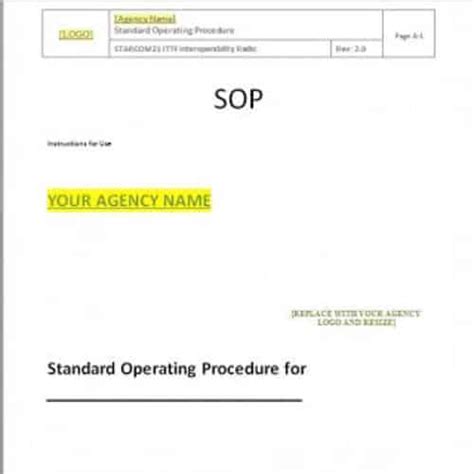 30 Editable Standard Operating Procedures Sops Templates Besty 80290