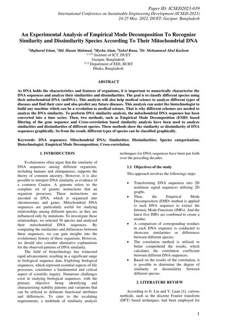 Pdf An Experimental Analysis Of Empirical Mode Decomposition To