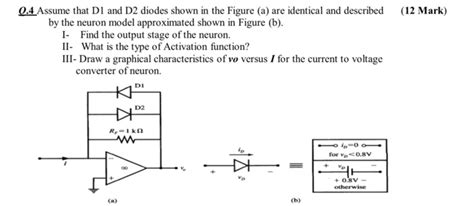 Solved Q 4 Assume That D1 And D2 Diodes Shown In The Figure