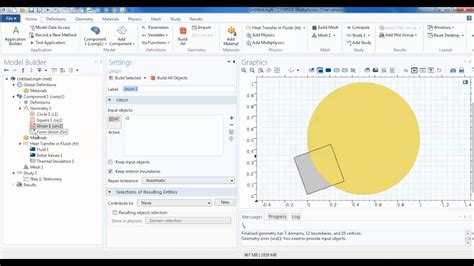 comsol multiphysics 2d model geometry construction l 2 youtube