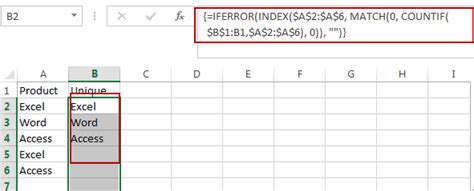 how to extract a unique distinct list from a column in excel free