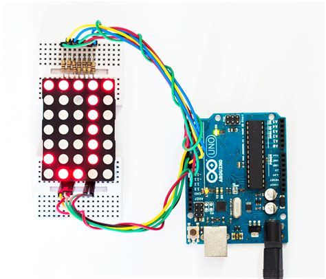 interfacing dot matrix array with arduino