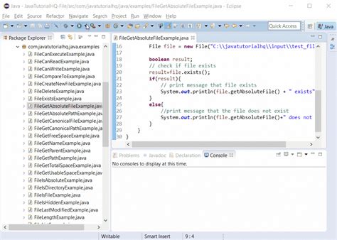 java lang file getabsolutefile example output java tutorial hq