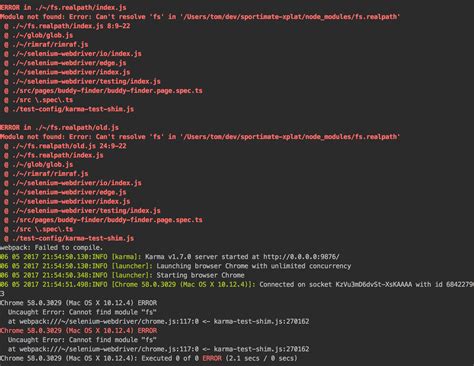 karma and ionic3 cannot find module fs ionic v3 ionic forum