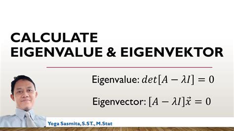 calculate eigenvalue and eigenvector menghitung nilai eigen dan vektor