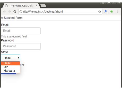 pure css stacked form javatpoint
