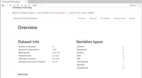 statistical and visual exploratory data analysis with one