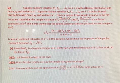 solved suppose random variables x 1 x 2 x n are i