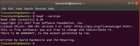 8 head command examples in linux