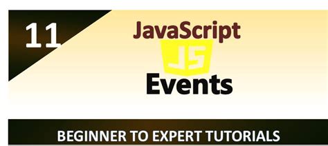 javascript events javascript tutorial