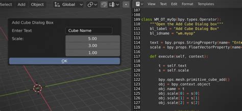 python scripting create a popup dialog box blendernation