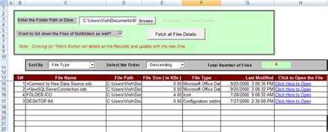vba print file names in folder to excel sheet in order of file