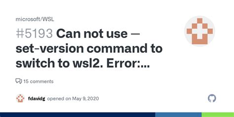 can not use set version command to switch to wsl2 error 0xffffffff