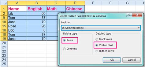 how to copy only visible cells in excel