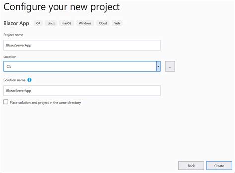 how do i create a blazor webassembly application in visual