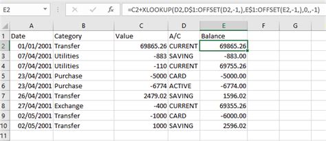 excel multiple running totals stack overflow