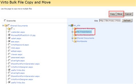 virto bulk file copyandmove for sharepoint fileforum