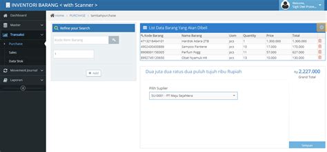 source code inventory barang mengunakan barcode scanner