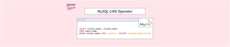 what is mysql like operator scaler topics