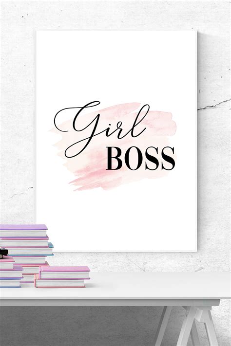 Girl Boss Wall Decor Girl Boss Printable Wall Art Boss Lady Etsy