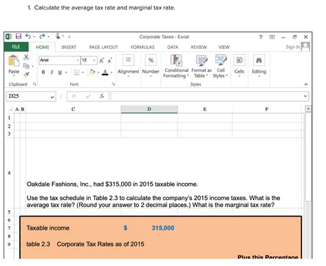 solved 1 calculate the average tax rate and marginal tax