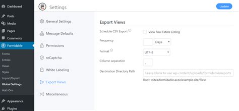 how to export an html table to excel in wordpress formidable forms