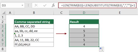 count comma separated values in a cell