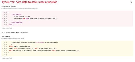 javascript todate is not a function error in react using firebase