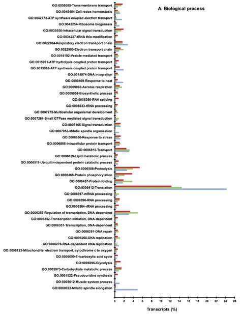 Comparison Of Transcript Distribution Of Gene Ontology Terms