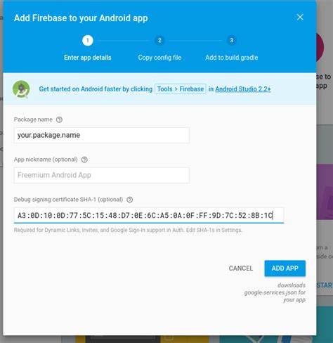firebase setup