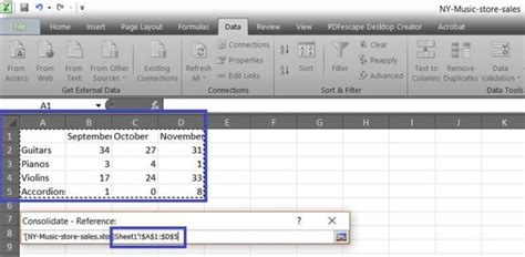 how to consolidate data in excel using code saudilop